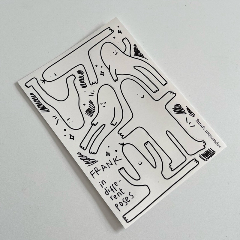 Jual Frank Sticker Sheet by September Spring Stiker | Shopee Indonesia