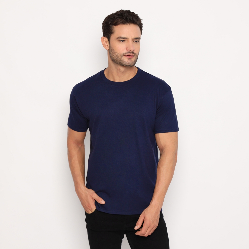 Jual Kaos Polos warna Navy Brain Clothing | Shopee Indonesia