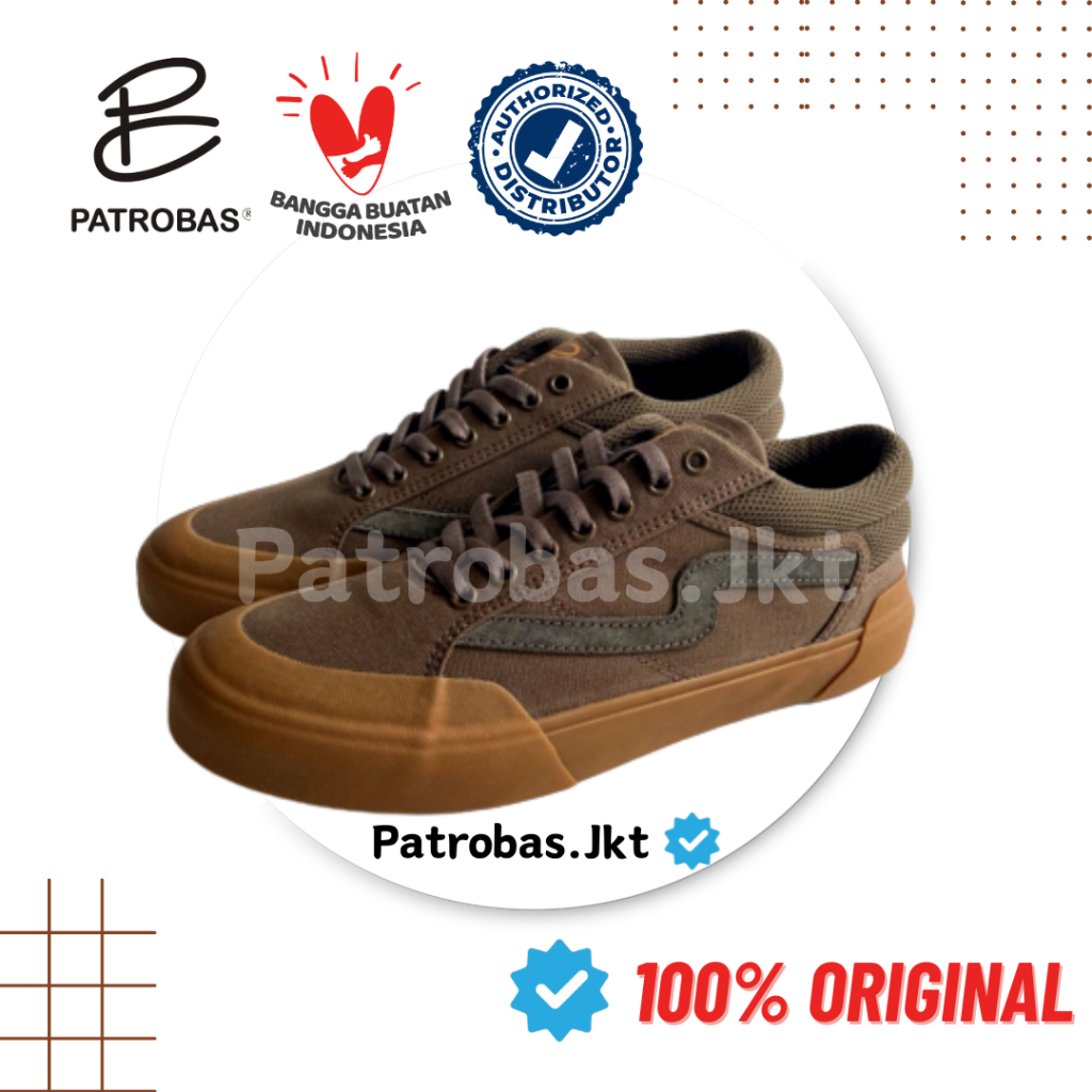 Jual Sepatu Patrobas Cloud Gum Low Olive Original | Sneakers Casual ...