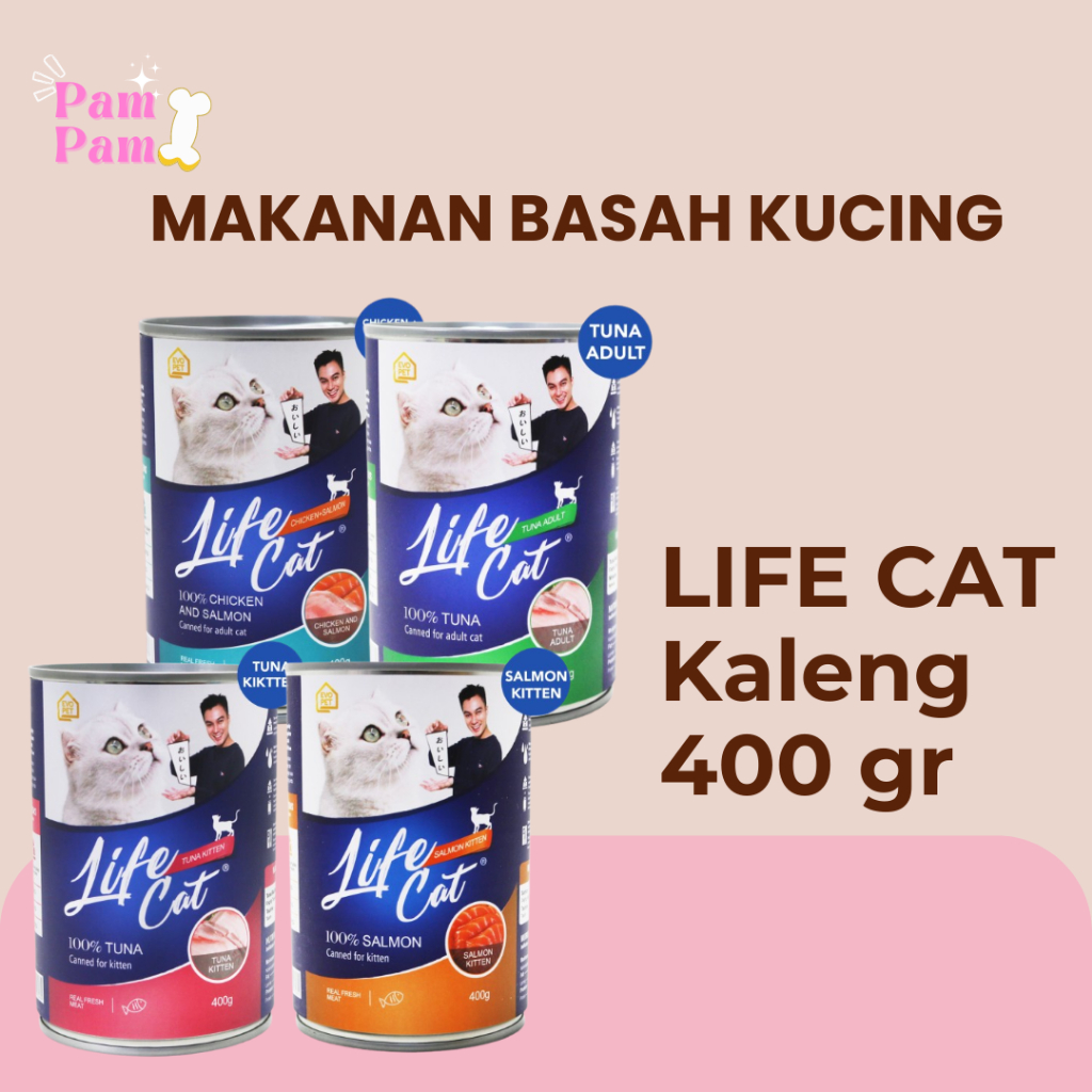 Jual Life Cat Kaleng 400gr Makanan Kucing Basah Lifecat Kaleng 400 Gr ...