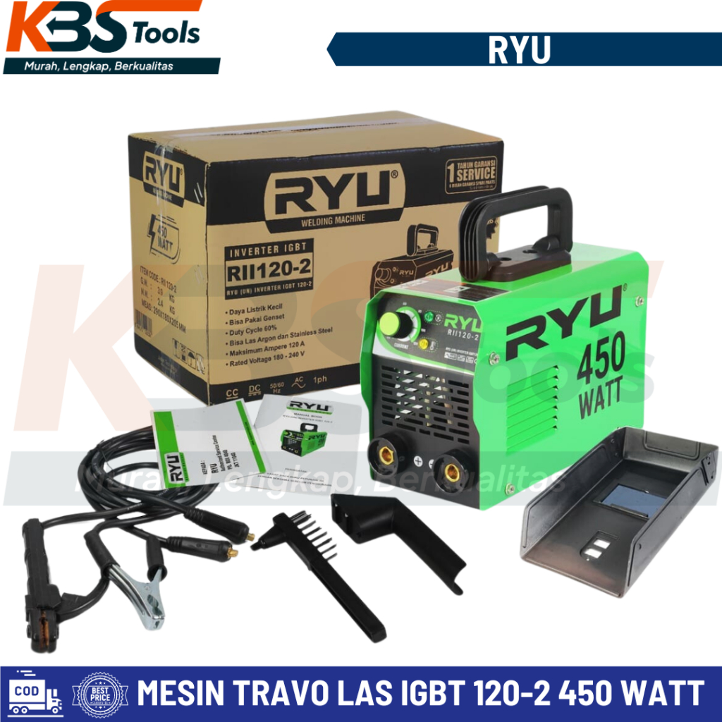 Jual RYU Mesin Travo Las Listrik 120A - Trafo Welding Inverter IGBT 120 Tekiro 450 Watt | Shopee ...