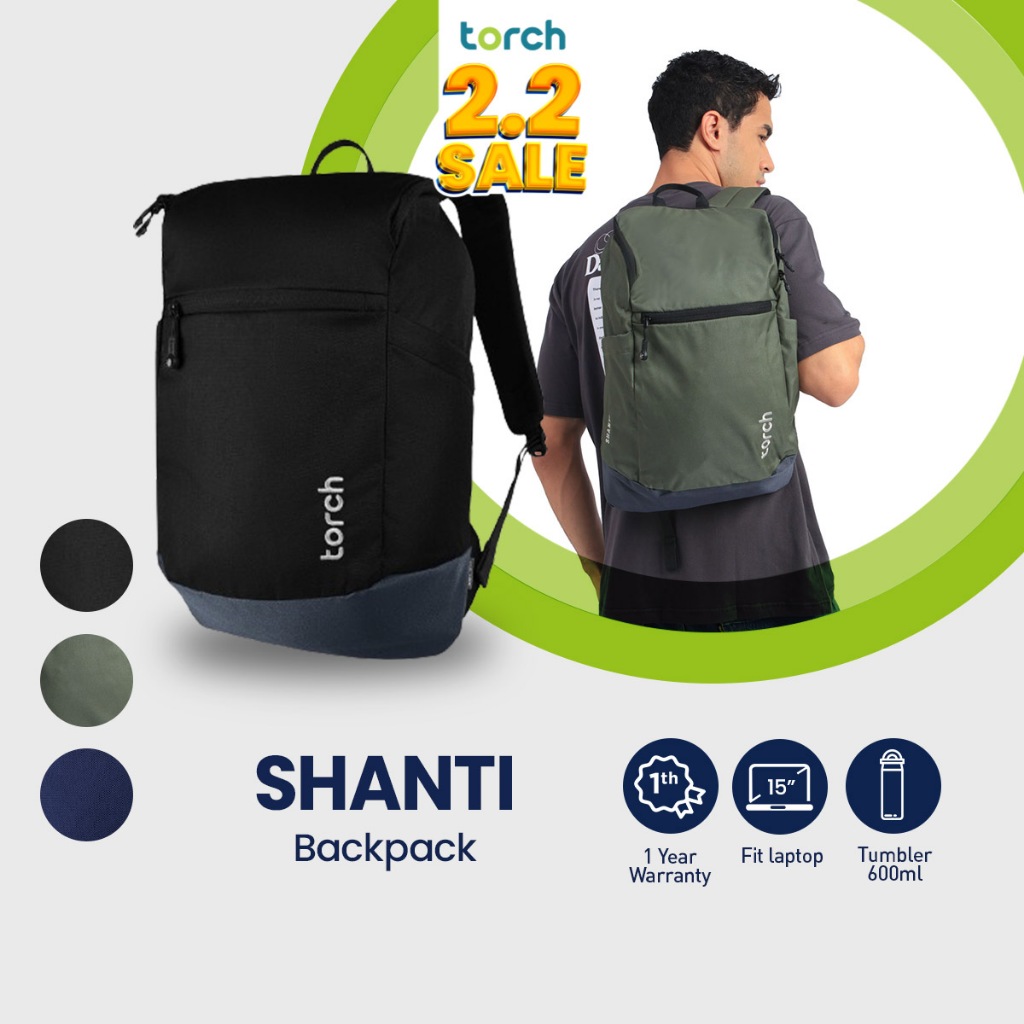 Jual TORCH Shanti Tas Ransel Laptop 15 Inch Daypack Tumbler Backpack ...