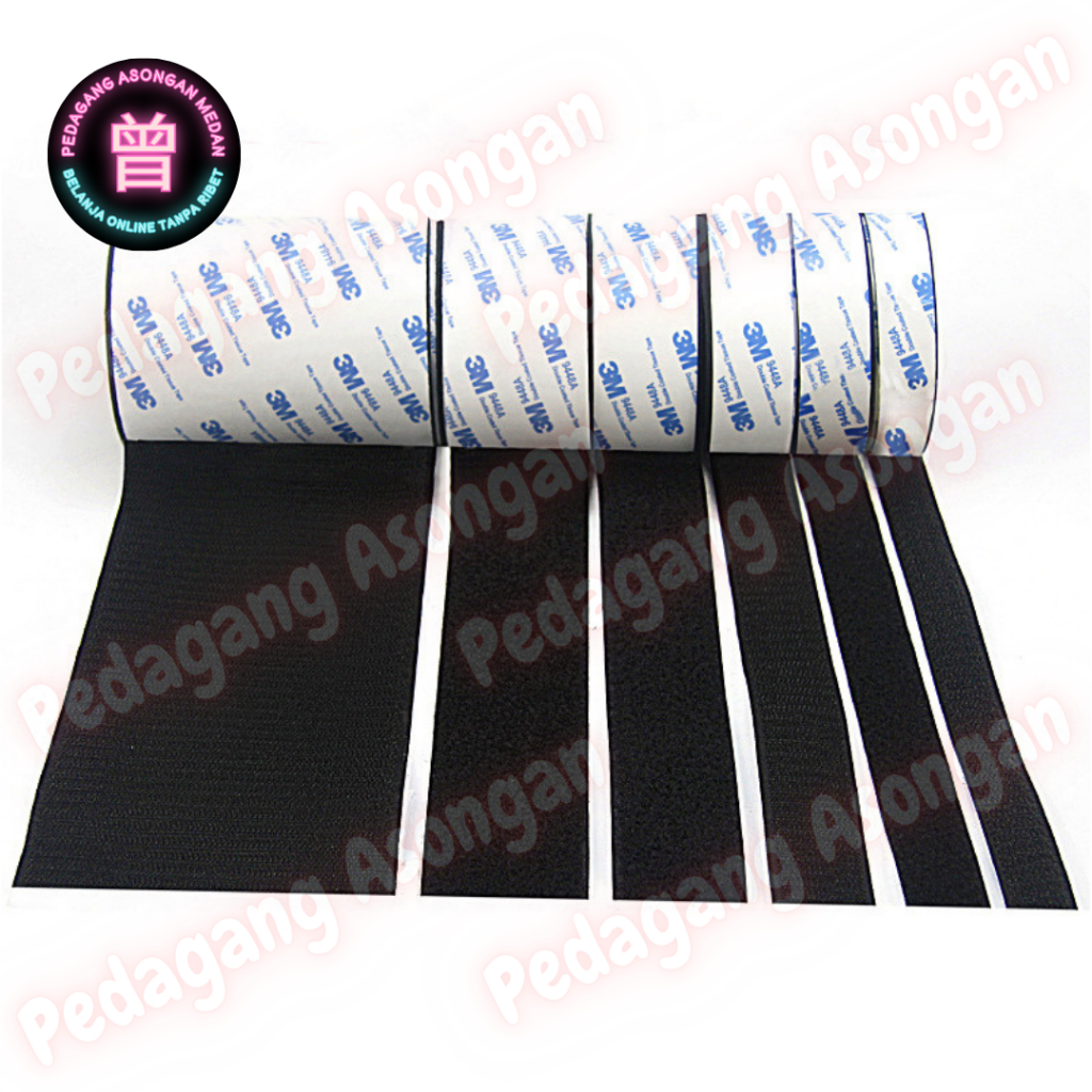 Jual Perekat 3M Hook And Loop 3M 9448A Adhesive Double Tape Kasar Halus ...
