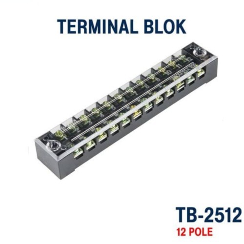 Jual Terminal Blok Kabel TB-2512 Blok Kabel 12 Pole 25A | Shopee Indonesia