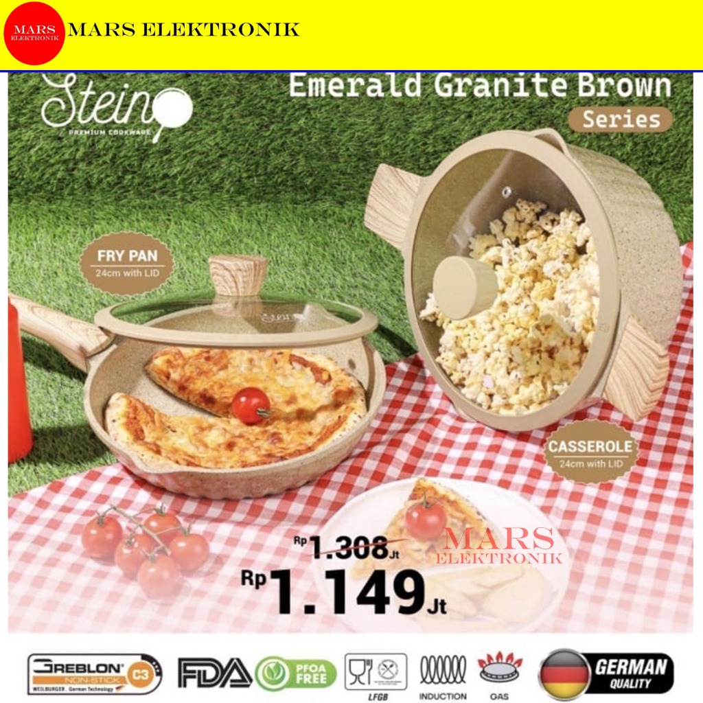 Jual STEIN COOKWARE - PANCI SATUAN / PCS EMERALD GREEN - BROWN ...