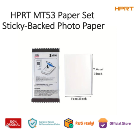 Jual HPRT MT53 Paper Set Sticky-Backed Photo Paper 20 pcs | Shopee Indonesia