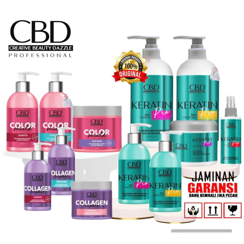 Jual CBD Color Shield / Keratin Pro / Collagen Repair Hair Mask ...