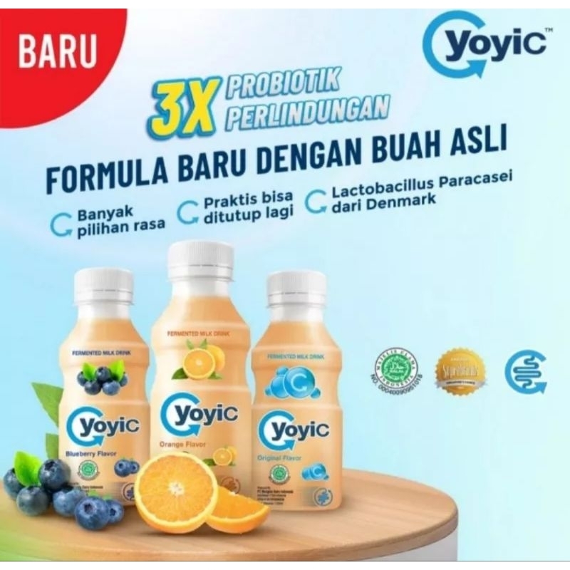 Jual YOYIC SUSU FERMENTASI PROBIOTIK RASA BUAH ASLI | Shopee Indonesia