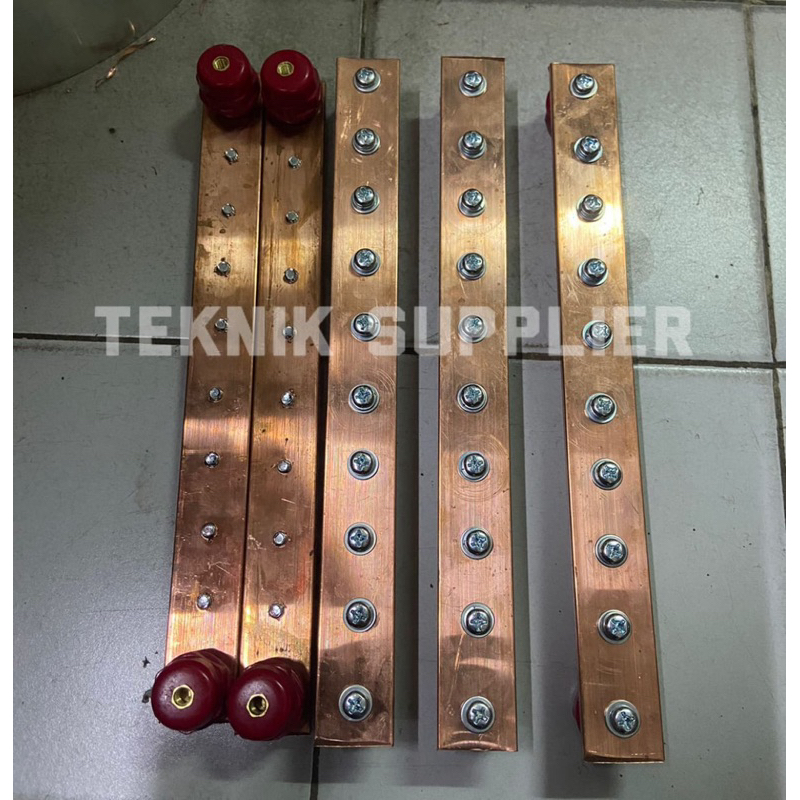 Jual busbar tembaga 5mm x 30mm x 300mm 6 baut m6 komplit | Shopee Indonesia