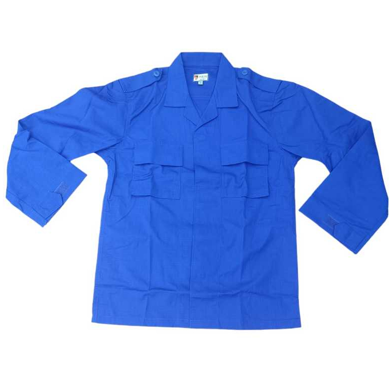 Jual BAJU PDL BIRU POL AIR DAMKAR DAN ARMY POL PP BAHAN KOTAK KOTAK ...