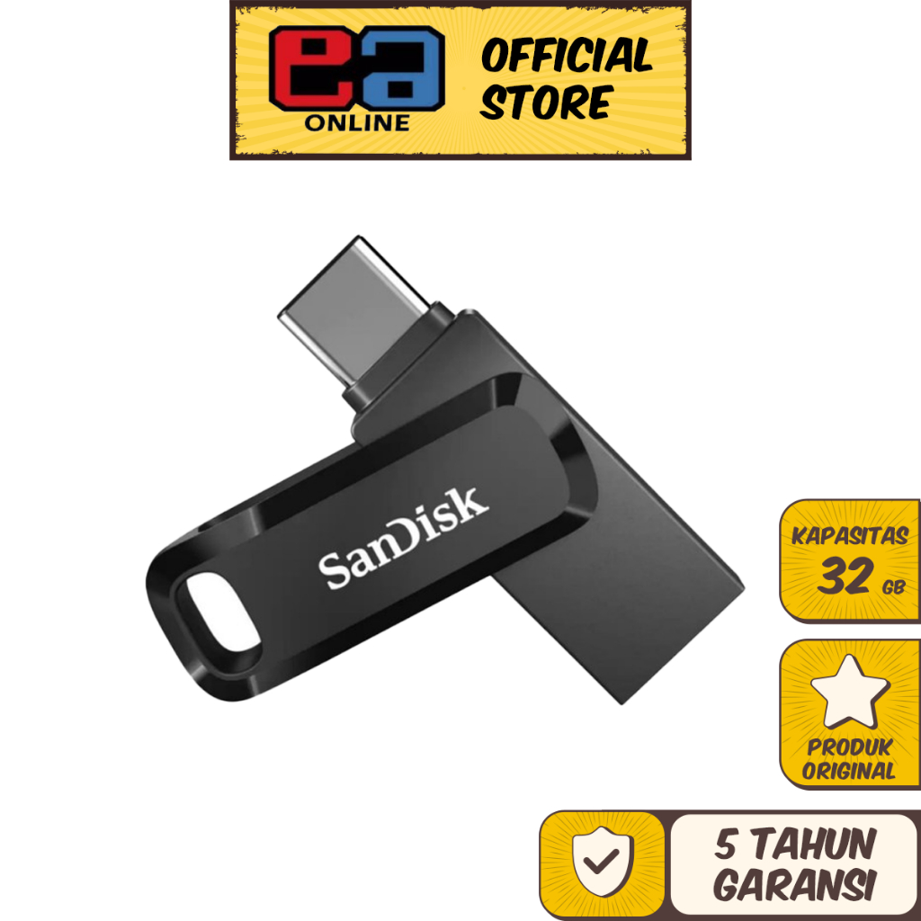 Jual SanDisk Ultra GO OTG Type-C USB 3.2 Up To 150MB/s - 32GB | Shopee ...