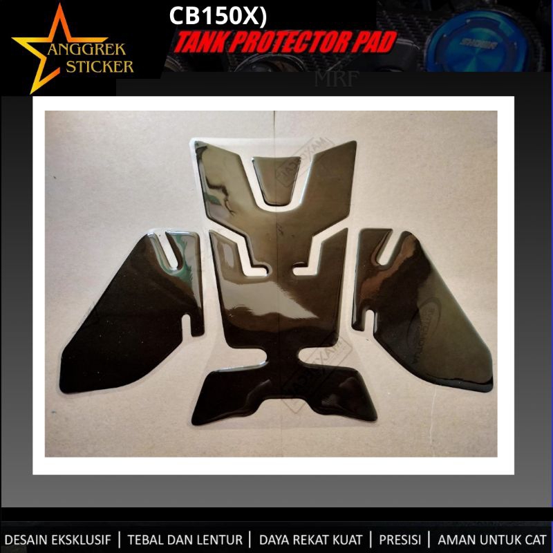 Jual STIKER TIMBUL PROTECTOR PAD TANKPAD CB150X TRANSPARAN POLOS HITAM ...