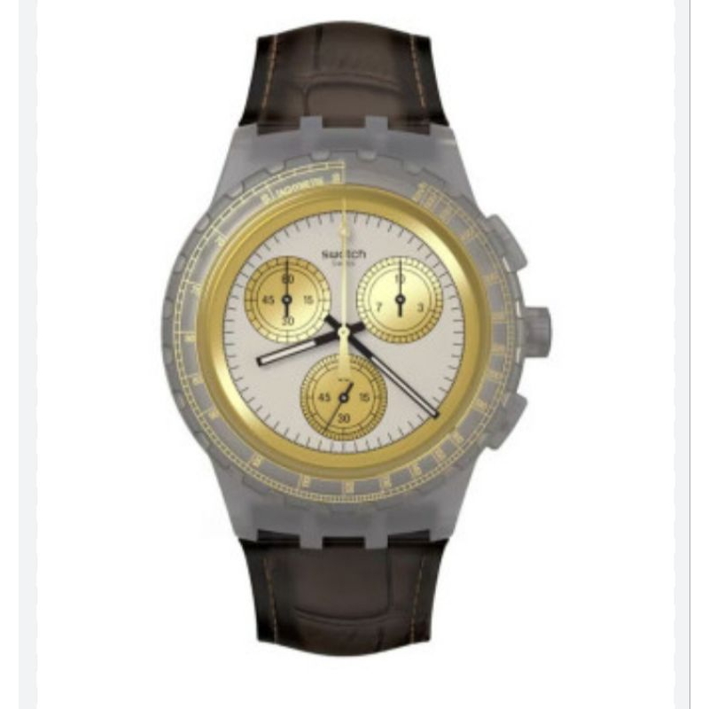 Jual SWATCH SUSM100 Golden Radiance Jam Tangan Analog Pria Original ...