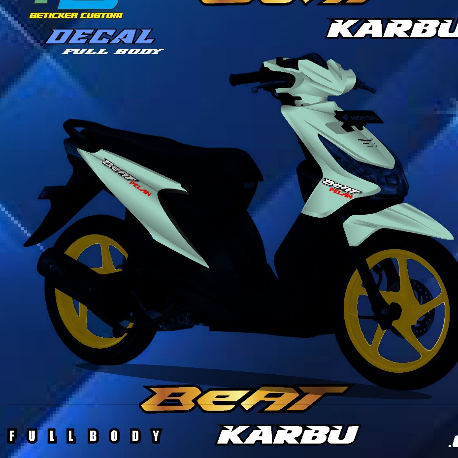 Jual Decal Stiker BEAT KARBU FULL BODY DESIGN POLOS PELAN WARNA 2024 ...