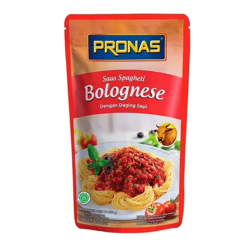 Jual PRONAS Bolognese saus spaghetti daging SAPI 350 gram | Shopee ...