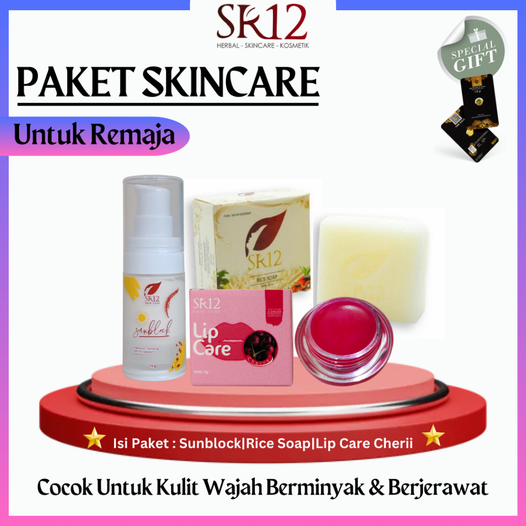 Jual PAKET SKINCARE SR12 Satu Set Perawatan Untuk Remaja Kulit Wajah ...