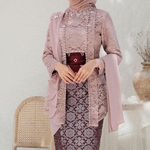 Jual Set Kebaya Kutu Baru Wisuda Modern Kebaya Set Tunik Lamaran Tunangan Batik Baju Couple ...