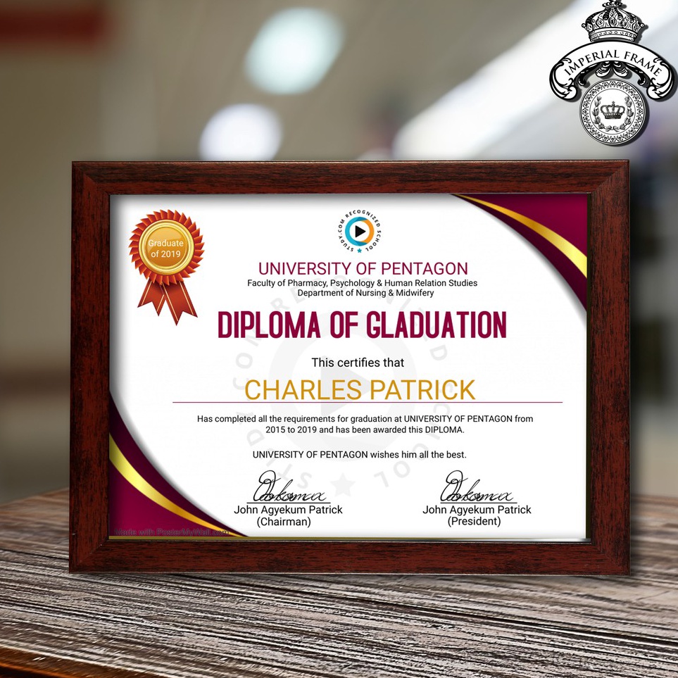 Jual Pesan cepat Idr5Qf Bingkai Frame Figura Foto Ijazah A4 21x3 cm ...