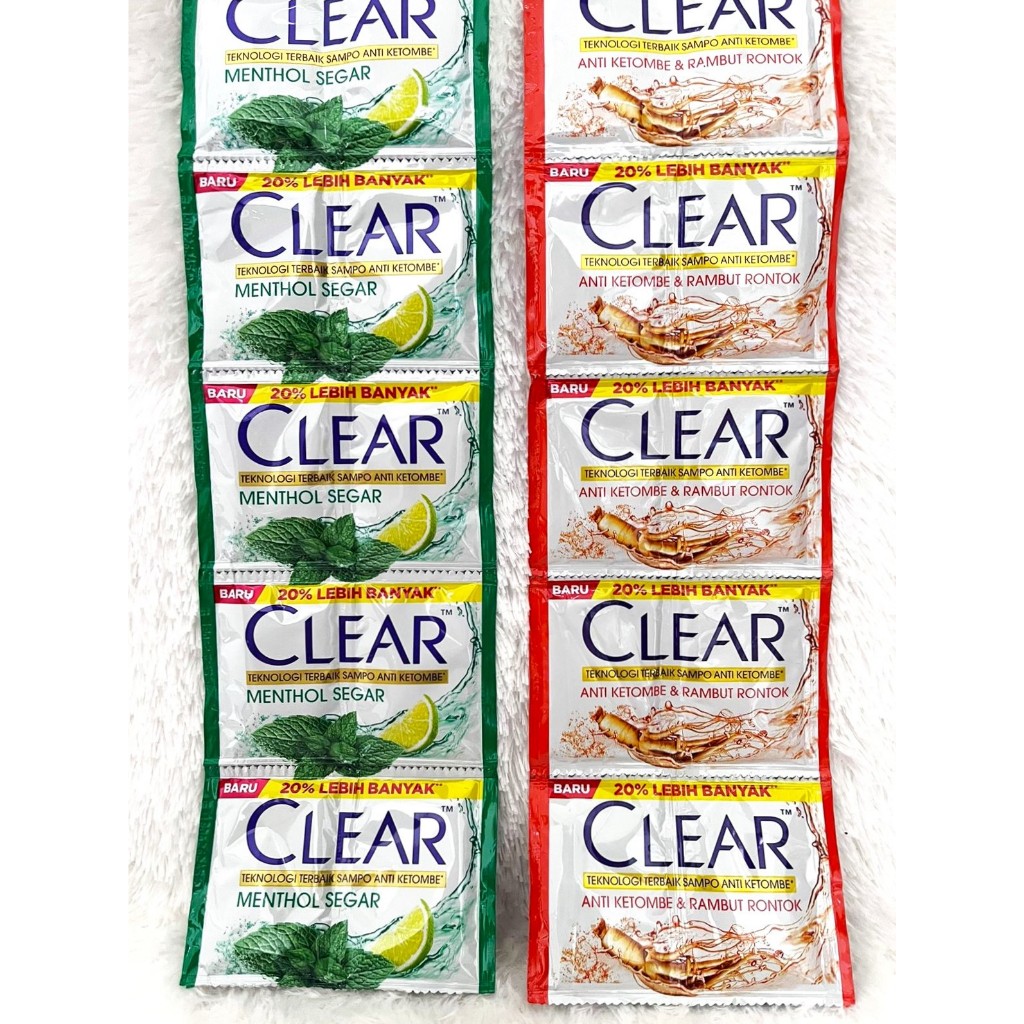 Jual Clear Sampo Sachet 9+2ml 1 Renceng isi 12pcs | Shopee Indonesia