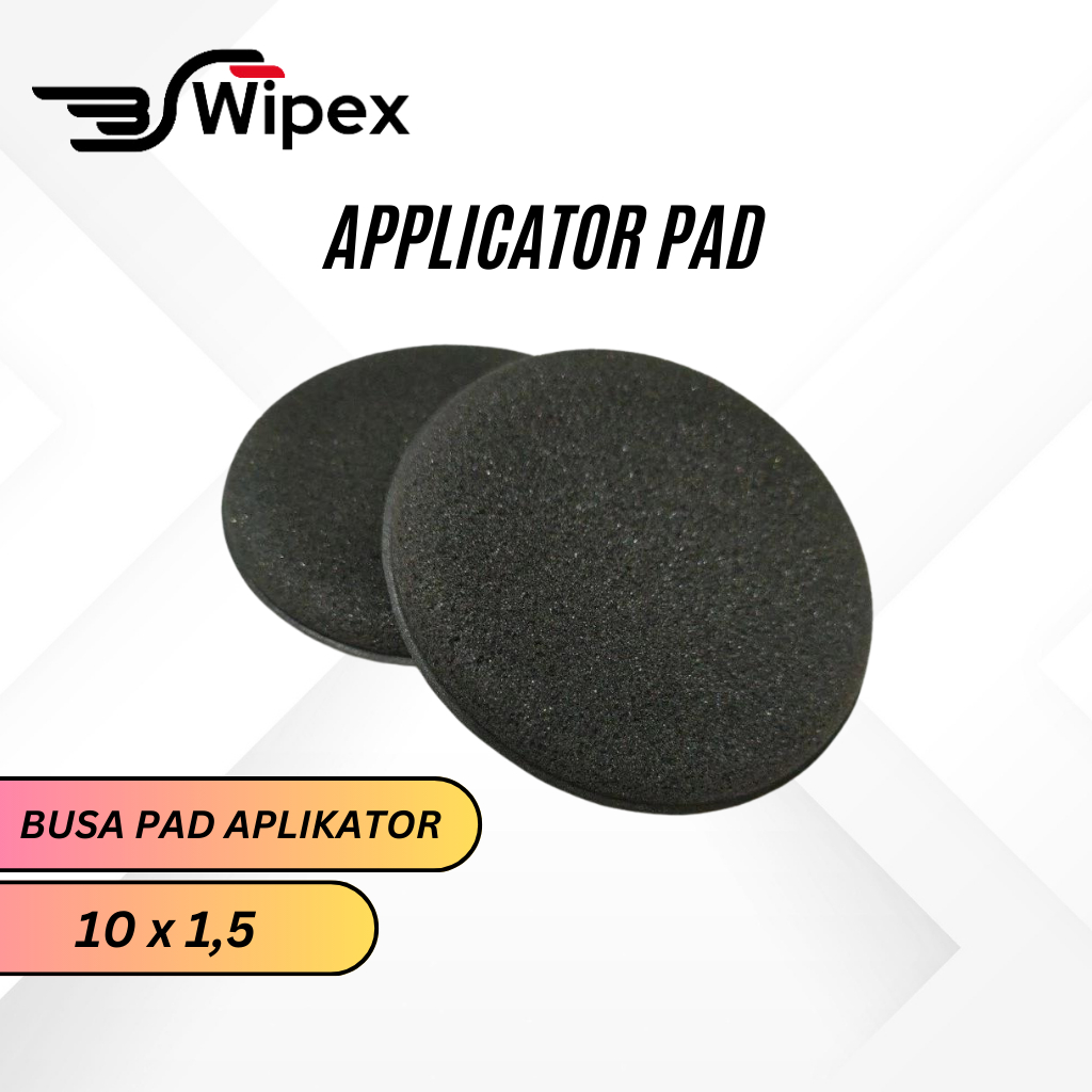Jual WIPEX APPLICATOR PAD BUSA SPONS HITAM 10 X 1,5 CM / BUSA APLIKATOR ...