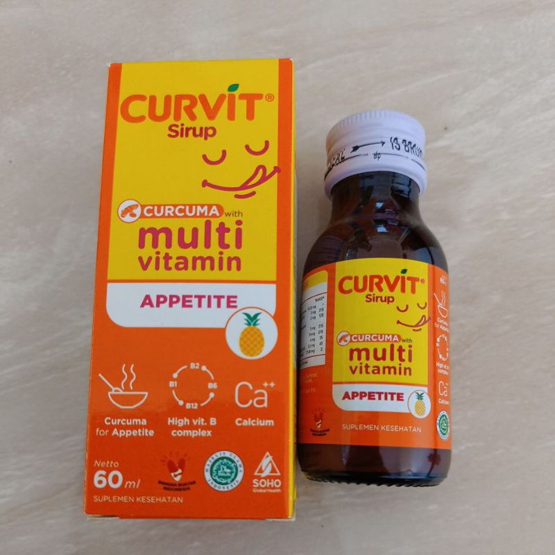 Jual CURVIT Sirup Curcuma Multivitamin 60ml | Shopee Indonesia