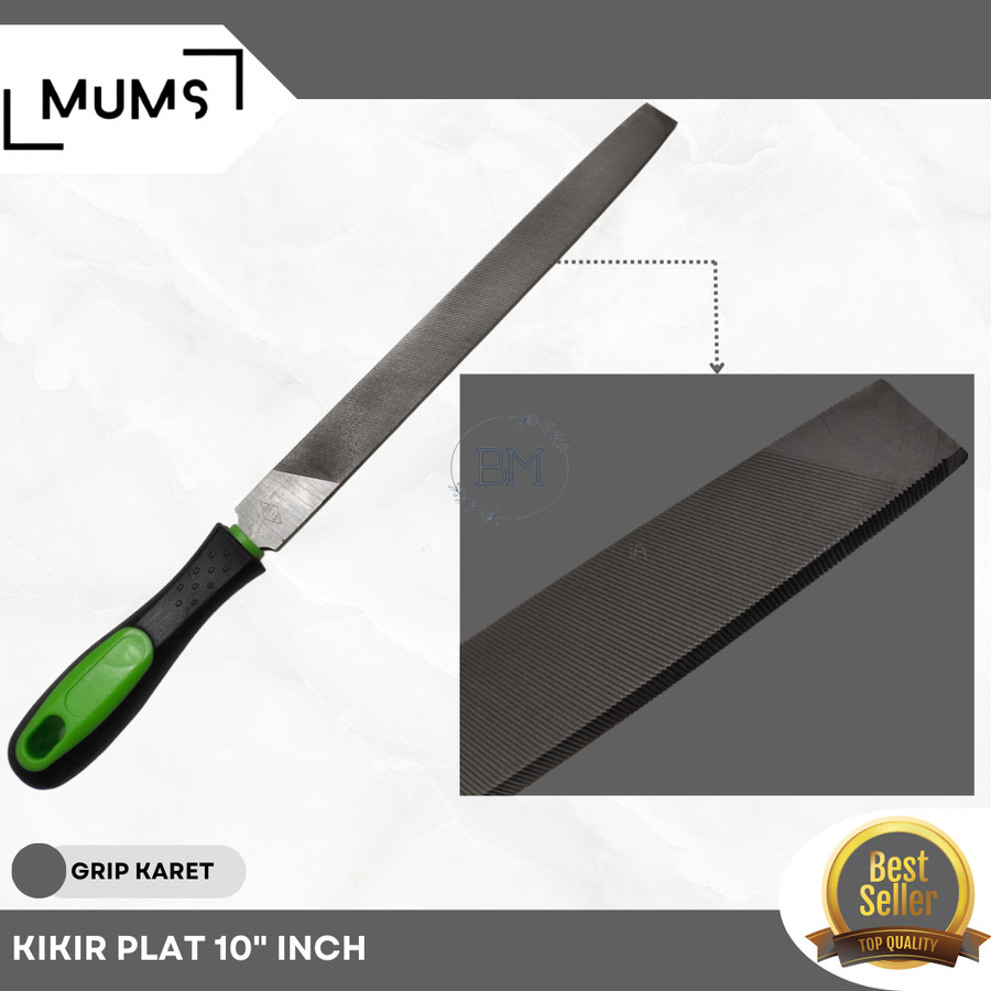 Jual Alat Kikir Besi Plat Kasar Gepeng Gagang Karet Fitter Flat File 10 ...