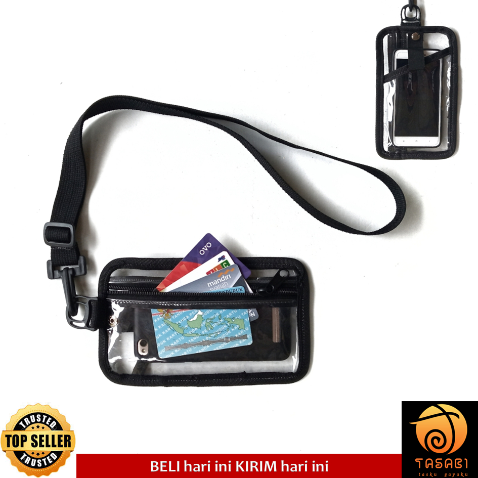 Jual Sako Wallet RUI dompet transparan untuk kartu dan handphone tasabi ...