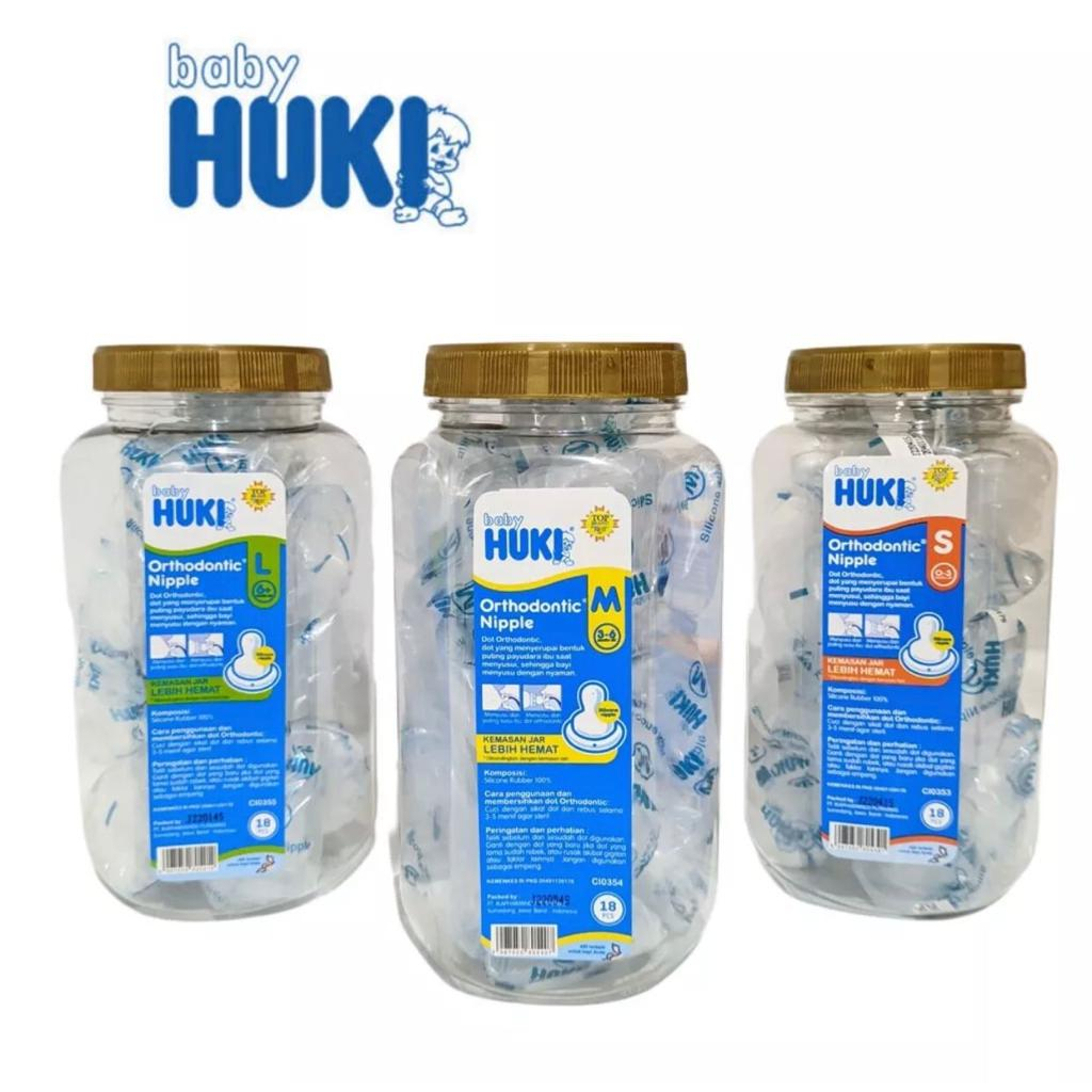 Jual MOMMYNME HUKI DOT ORTHODONTIC SILICONE NIPPLE 18pcs (toples ...