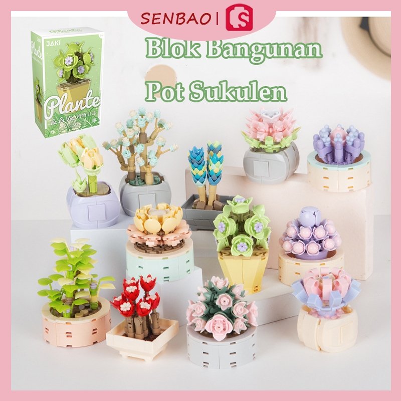 Jual SENBAO Tanaman Imitasi Pot Succulent DIY Buket Partikel Kecil Blok ...