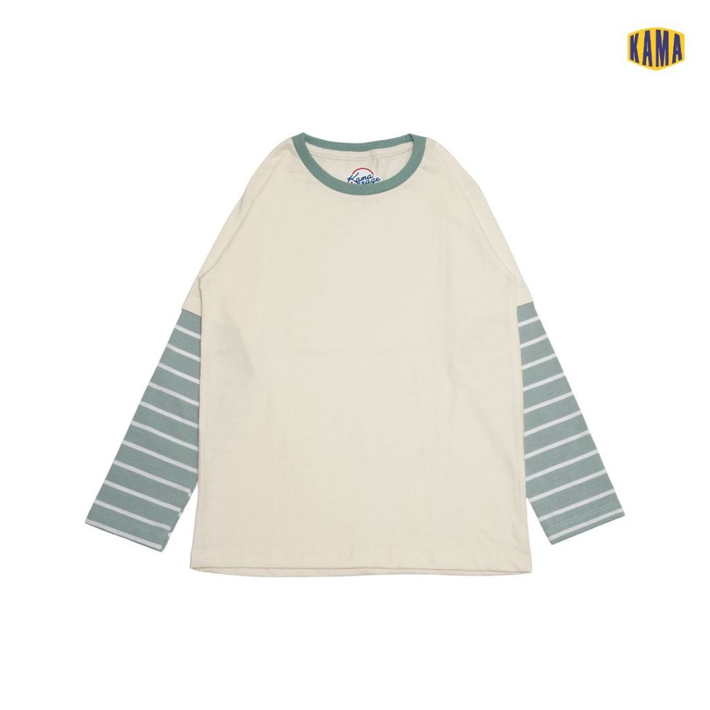 Jual KAMA GARAGE Kaos Polos Anak Kombinasi Lengan Panjang Umur 1-8 th ...