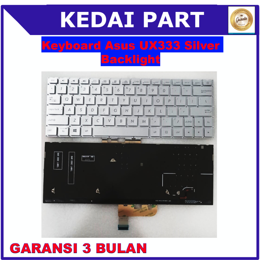 Jual Keyboard Asus Zenbook 13 UX333 UX333F UX333FA UX333FN Silver ...