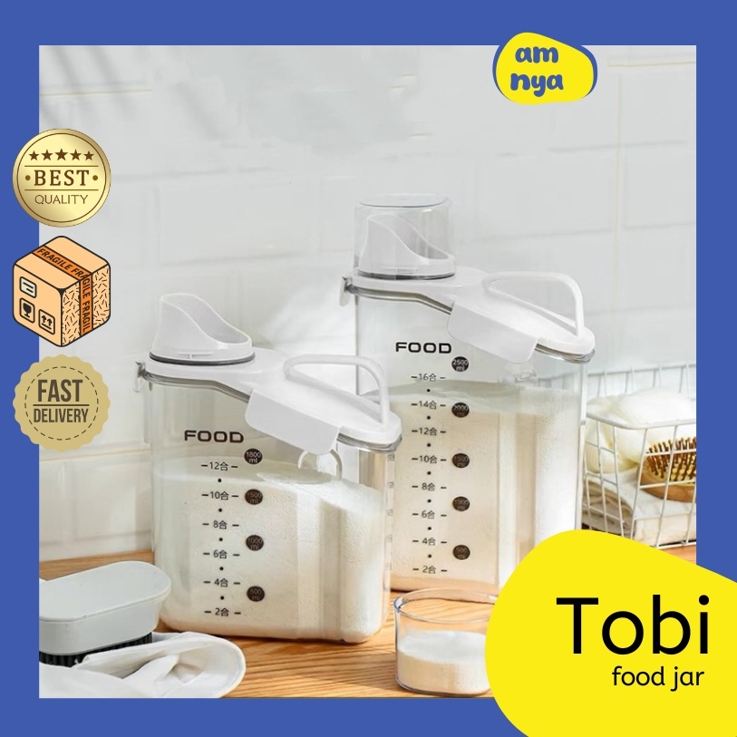Jual 【AMNYA】TOBI Toples Biji Bijian Botol Minyak Goreng Kedap Udara ...