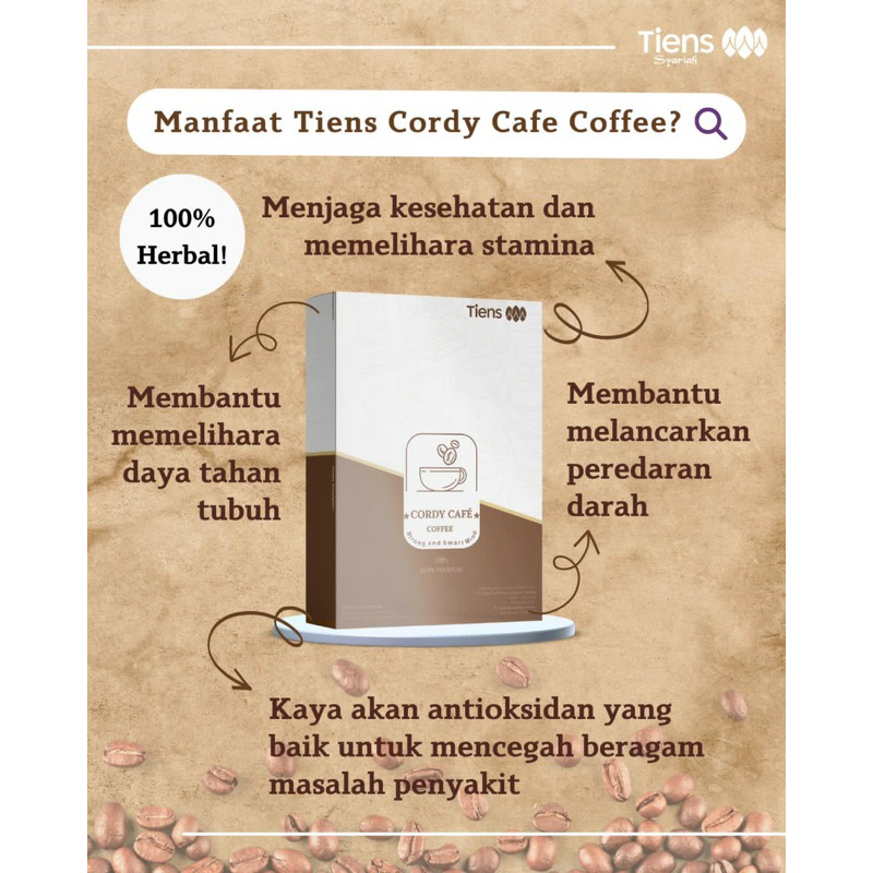 Jual Cordy Cafe Tiens Original 100% Kopi Stamina Pria Dewasa Tahan Lama ...