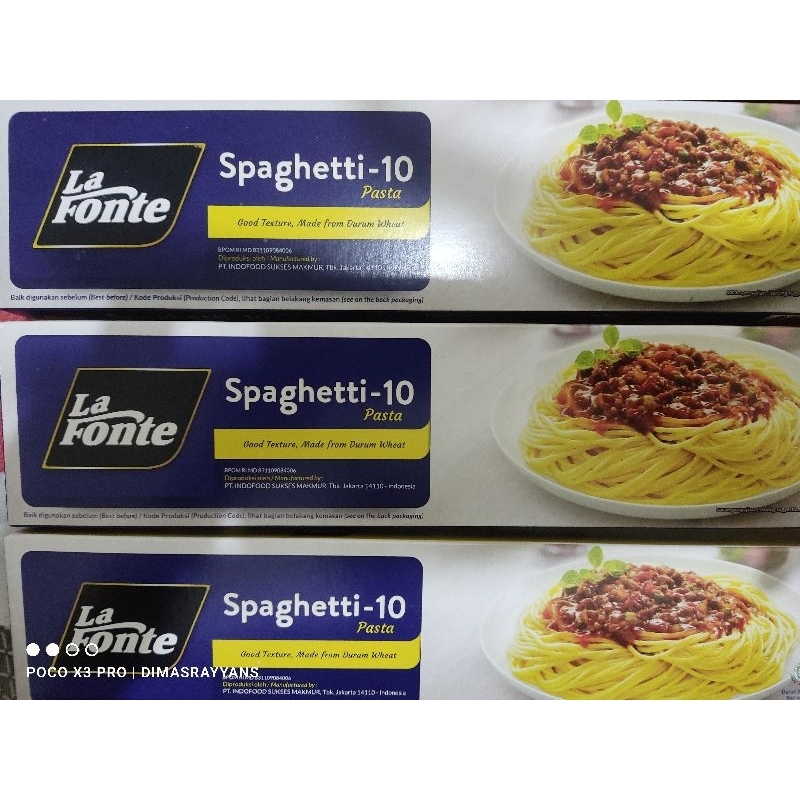 Jual SPAGHETTI 10 LA FONTE 225GR | Shopee Indonesia