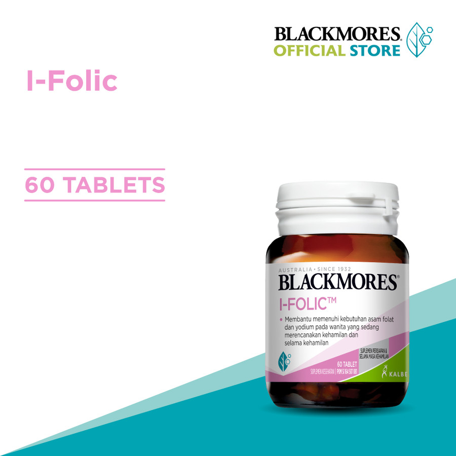 Jual Blackmores I-Folic 1 Tablet Sehari Mengandung Asam Folat & Yodium ...