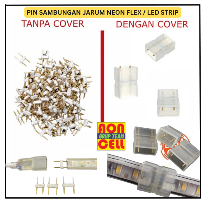 Jual PIN SAMBUNGAN JARUM LAMPU NEON FLEX LED / LED STRIP 5050 klem ...