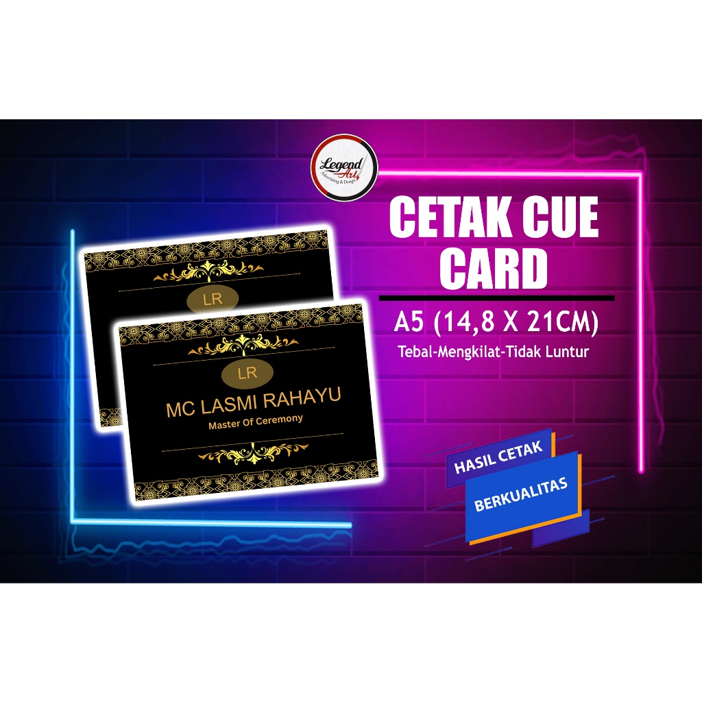 Jual [Digital Printing] Cetak Cue Card MC - Ukuran A5 | Shopee Indonesia