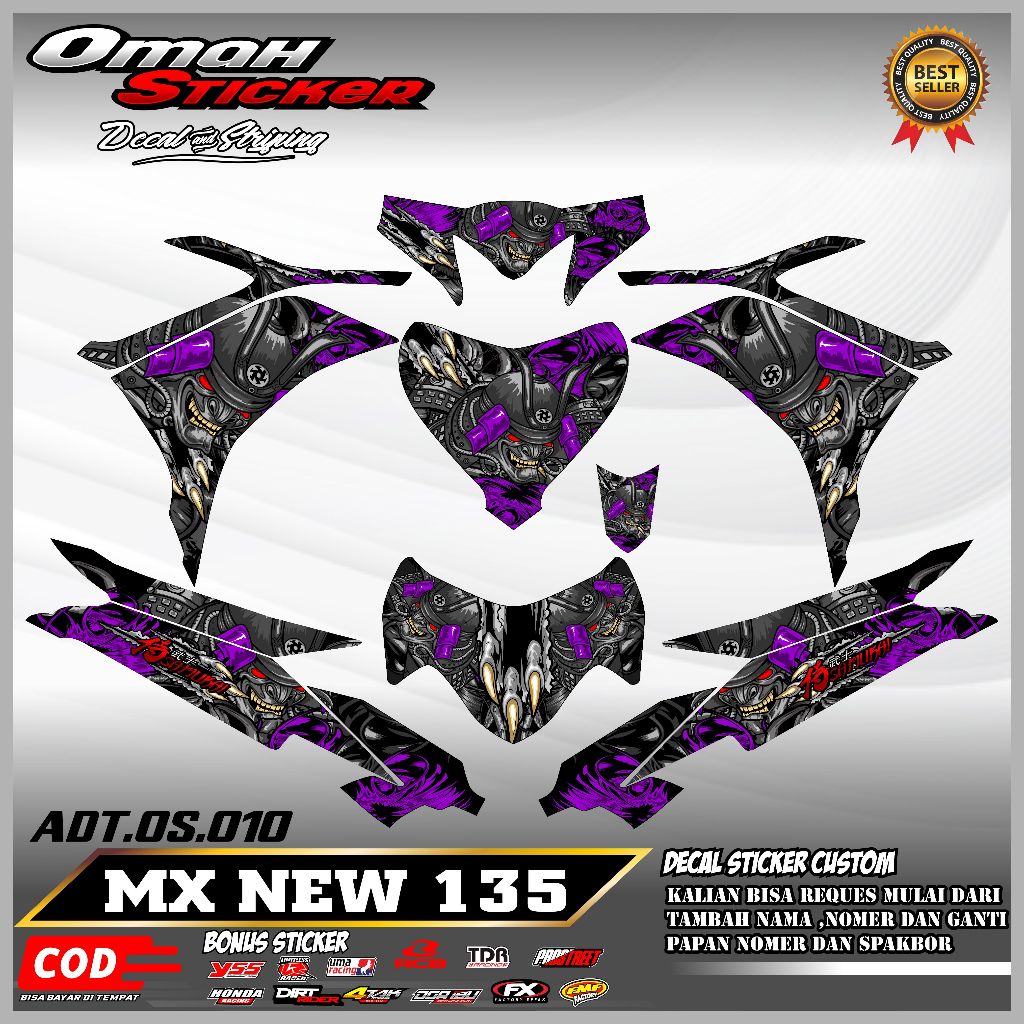 Jual Striping Decal Jupiter Mx 135 New Full Body,Stiker Striping New ...