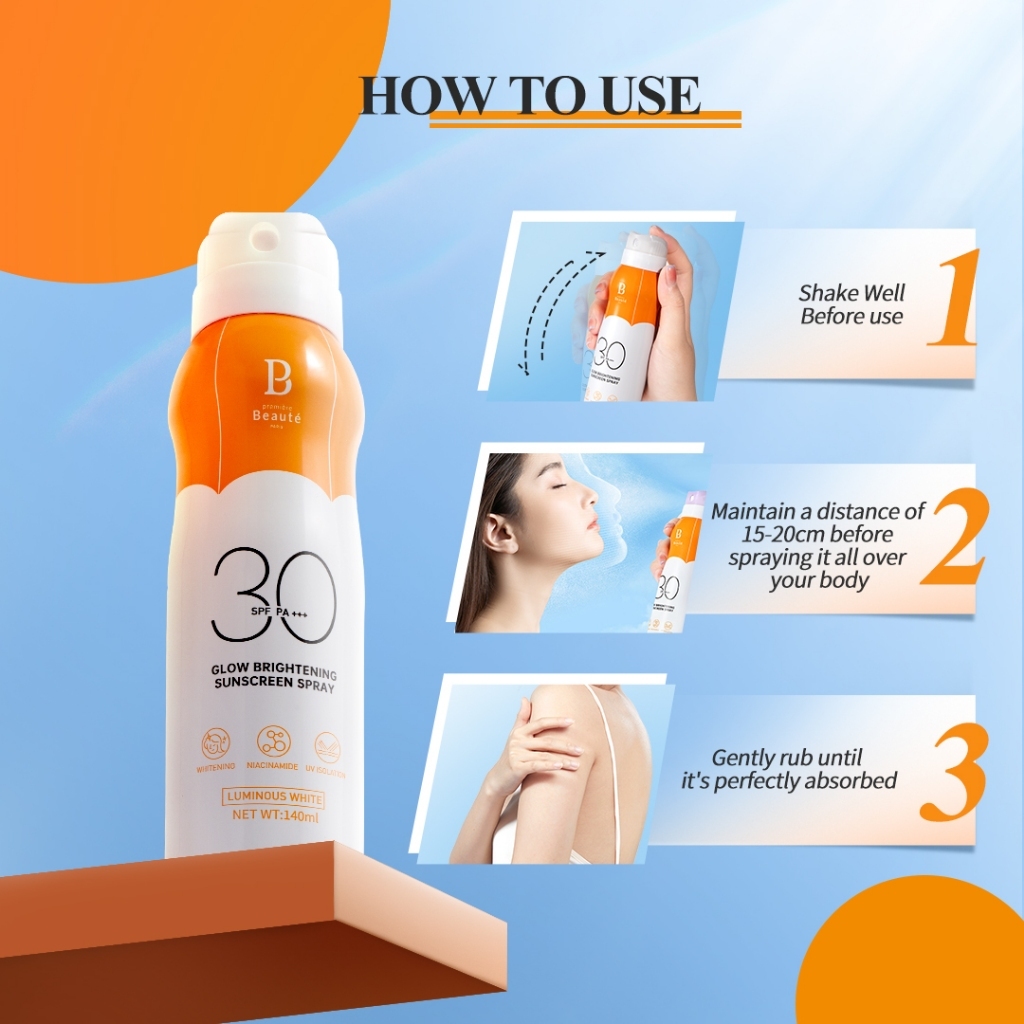 Jual 𝗣𝗥𝗘𝗠𝗜𝗘𝗥𝗘 𝗕𝗘𝗔𝗨𝗧𝗘 Sunscreen Spray 140ml Luminous White Glow ...