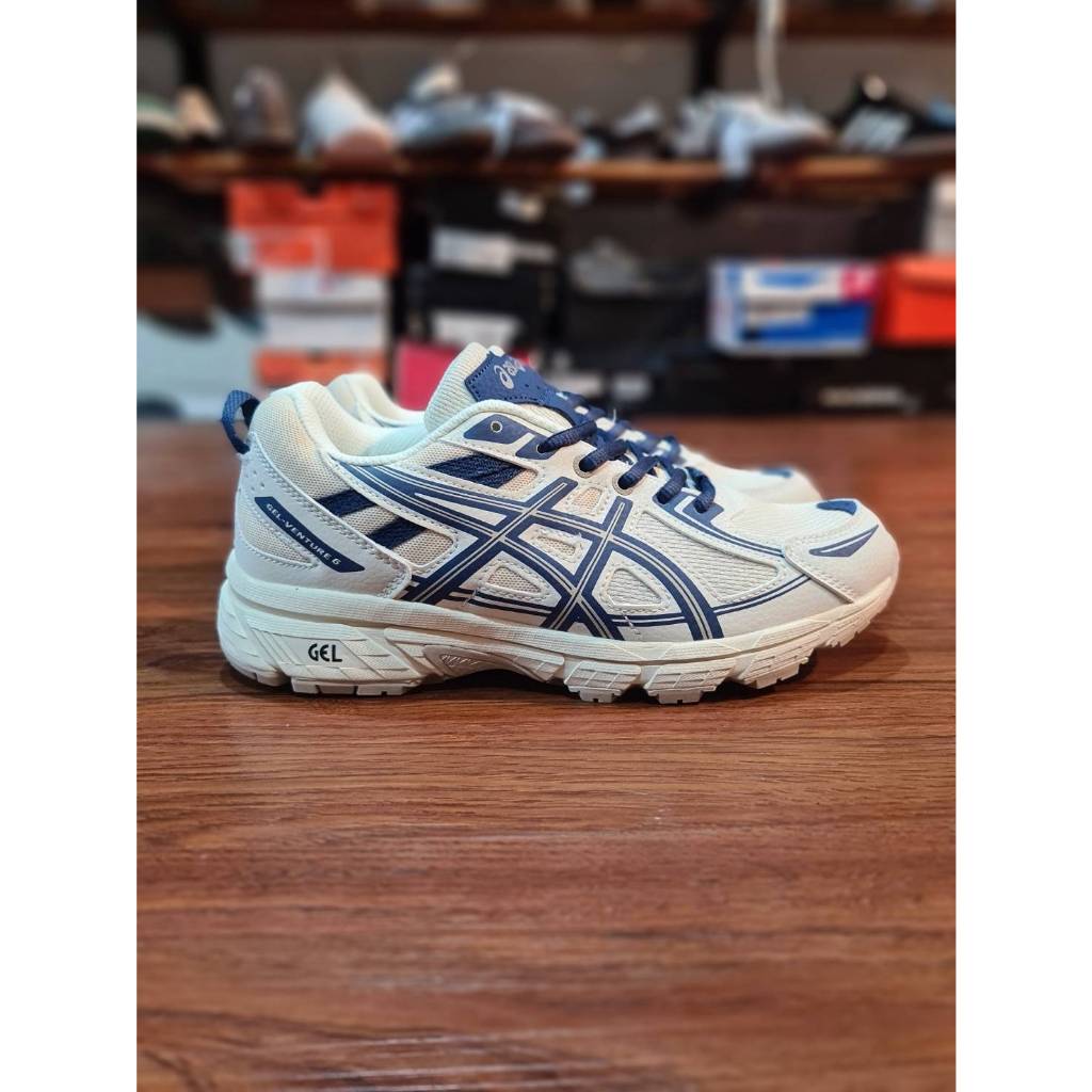 Jual SEPATU SNEAKERS PRIA ASIC GEL VENTURE 6 CREAM BLUE | Shopee Indonesia