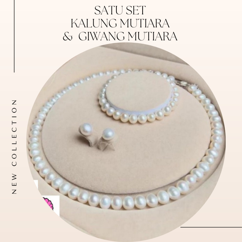 Jual TERMURAH 1 Set Kalung Mutiara Gelang Mutiara Giwang Mutiara Air ...