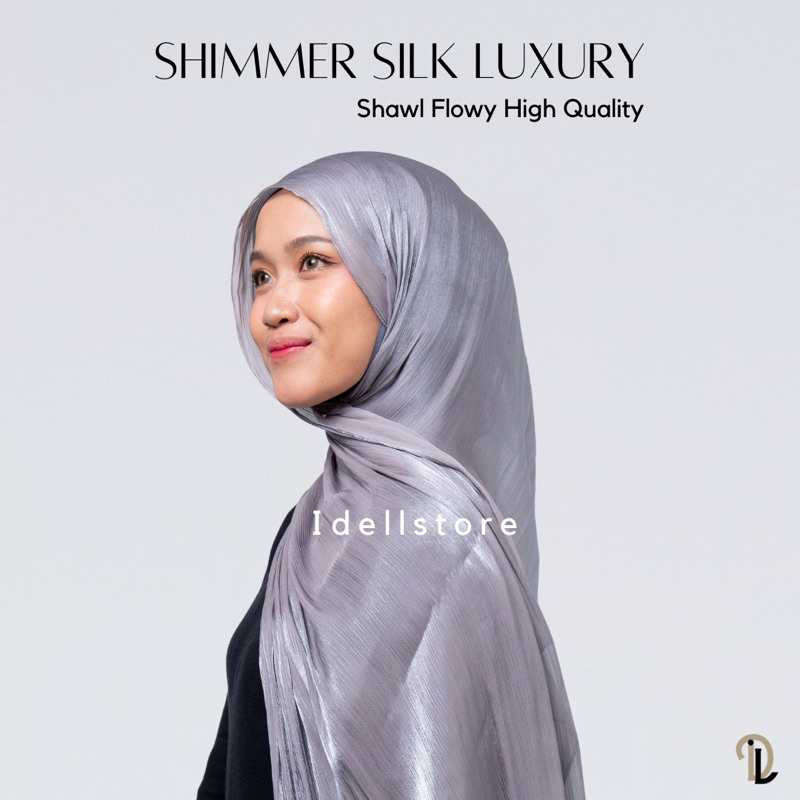 Jual Pashmina Shimmer silk turkiye by idellstore • Pashmina silk turki ...