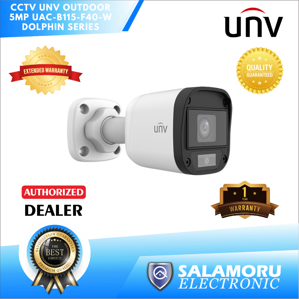 Jual FULL-COLOR CAMERA CCTV UNIVIEW - UNV OUTDOOR 5MP UAC-B115-F40-W ...