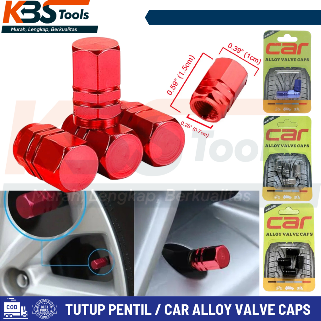 Jual Tutup Pentil Ban Mobil Alumunium Sepeda Motor Car Alloy Valve Caps ...