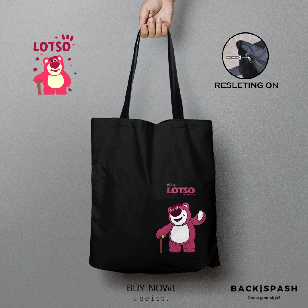 Jual Totebag Lotso V THD - Lotso - Tas selempang Lotso - Lotso Miniso ...