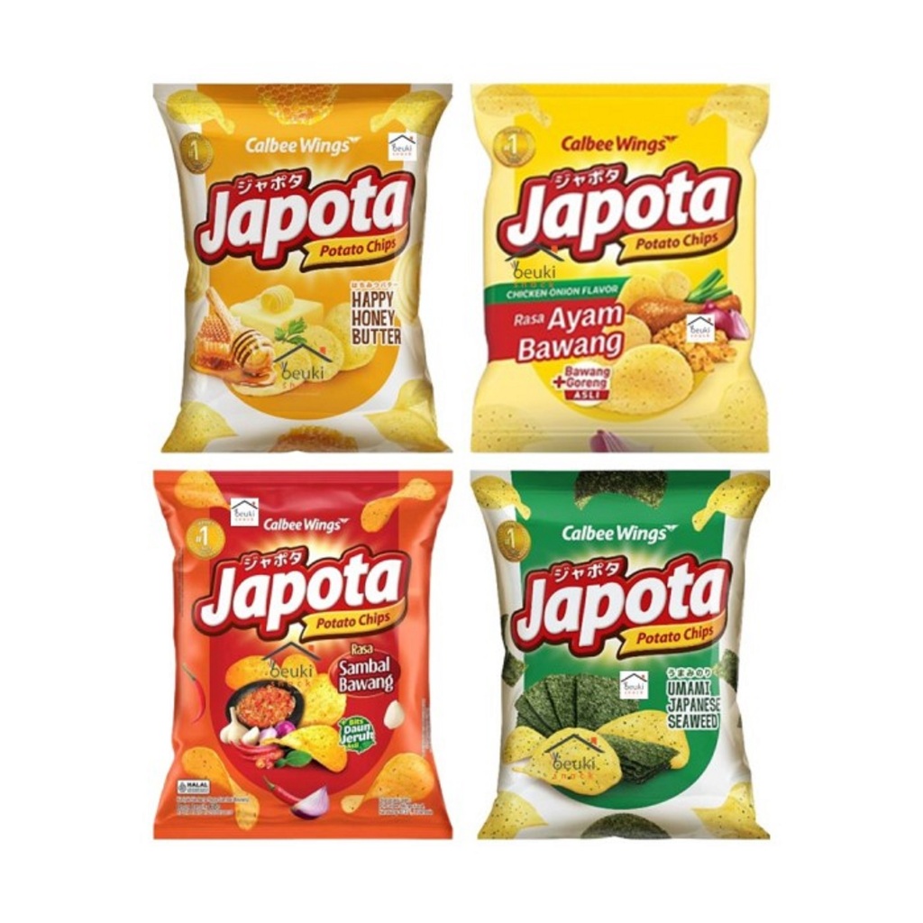 Jual Japota Potato Chips Keripik Kentang JUMBO Size - Netto 68 gram ...