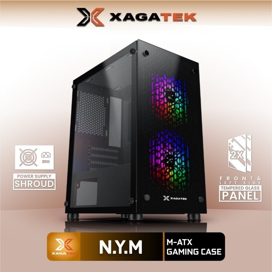 Jual Casing XAGATEK NYM M-ATX Tempered Glass | Shopee Indonesia