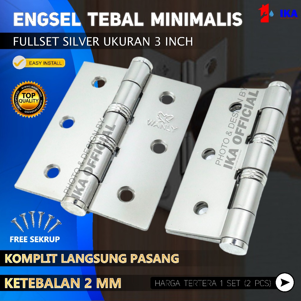 Jual ENGSEL JENDELA TEBAL 3" / Engsel Pintu Rumah 3 Inci Inci Inci Door ...