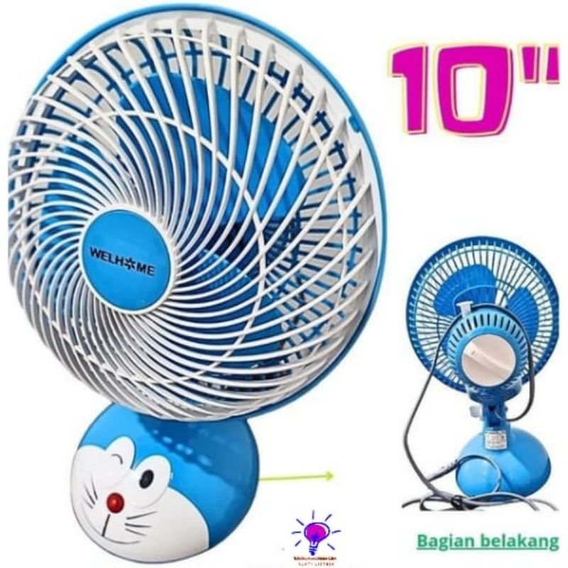 Jual KIPAS ANGIN DORAEMON 10 INCH/KIPAS MEJA LISTRIK WELLHOME | Shopee ...