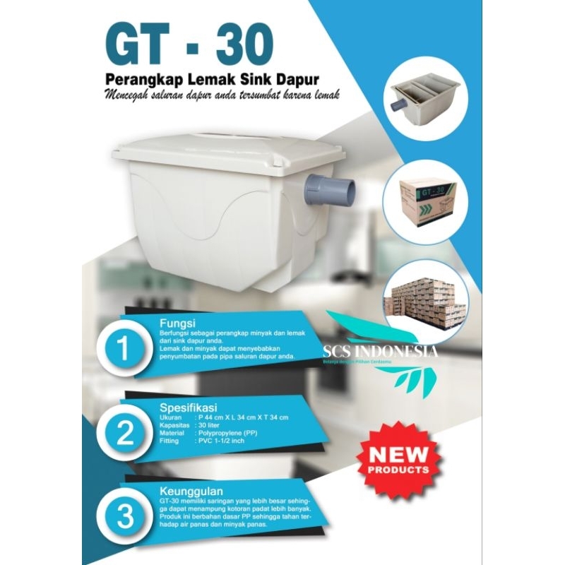 Jual Grease trap GT-30 Penyaring lemak GT-30 - SCS Indonesia | Shopee Indonesia